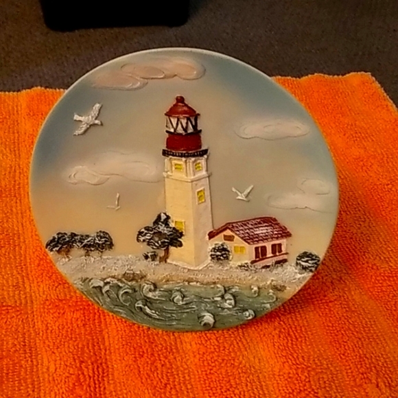 Art | Small Lighthouse Plate | Poshmark